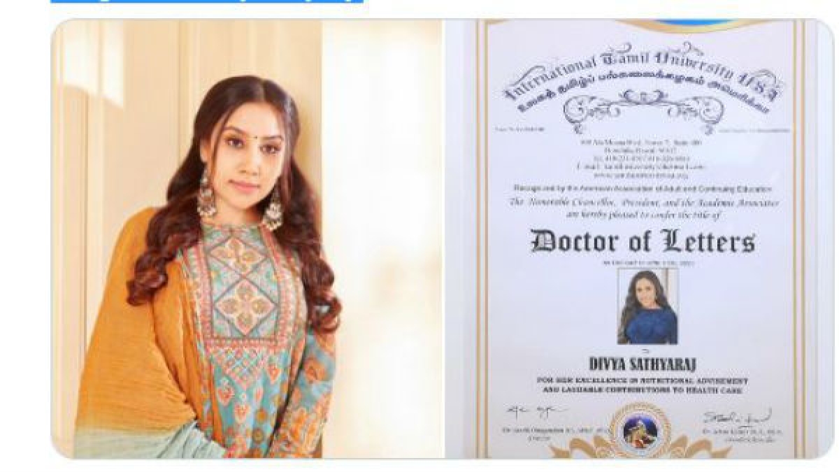 కట్టప్ప సత్యరాజ్ కుమార్తెకు డాక్టరేట్.. ట్విట్టర్‌లో హీరో కార్తీ ...