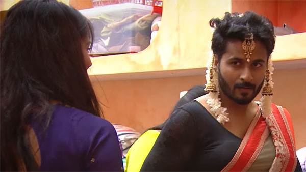 Bigg Boss Telugu 6: అమ్మాయిలా చీర కట్టుకుని పువ్వులతో శ్రీహన్.. బిగ్ ...